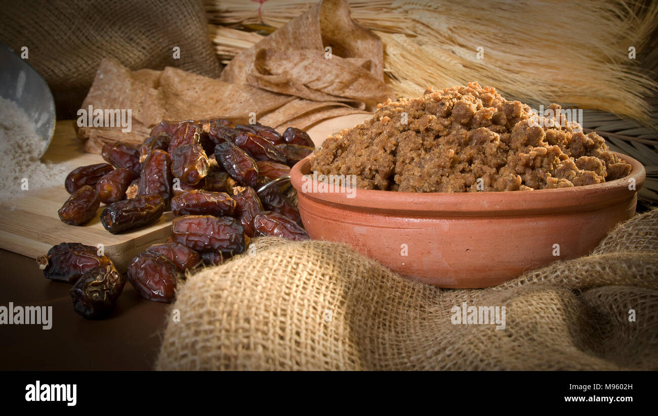 Hunaini, Saudi Arabian Traditional Sweets Made of Dates and Saj Bread ...