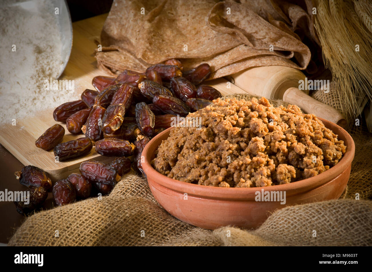 Hunaini, Saudi Arabian Traditional Sweets Made of Dates and Saj Bread ...