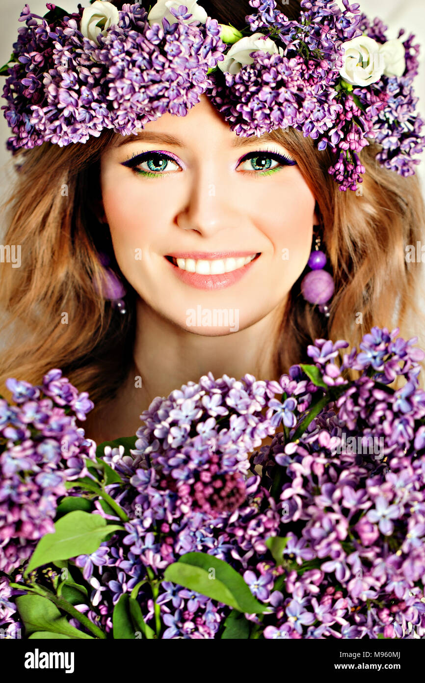 Beatuful young woman with european face. Beauty portrait Stock Photo ...