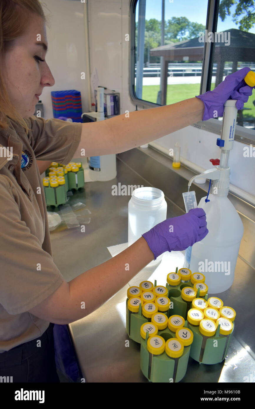 Processing Water Samples Stock Photo - Alamy