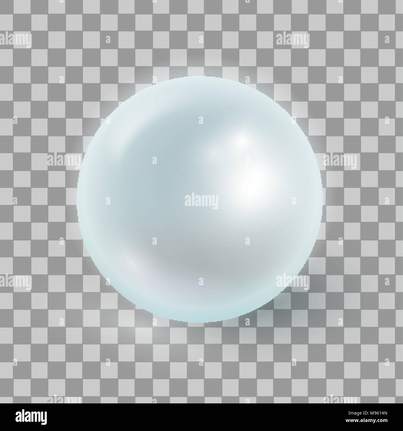 Vector illustration of realistic pearl isolated on transparen ...