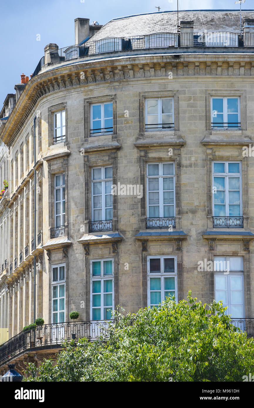 Building corner, Real old building Paris, Bordeaux France Stock Photo ...