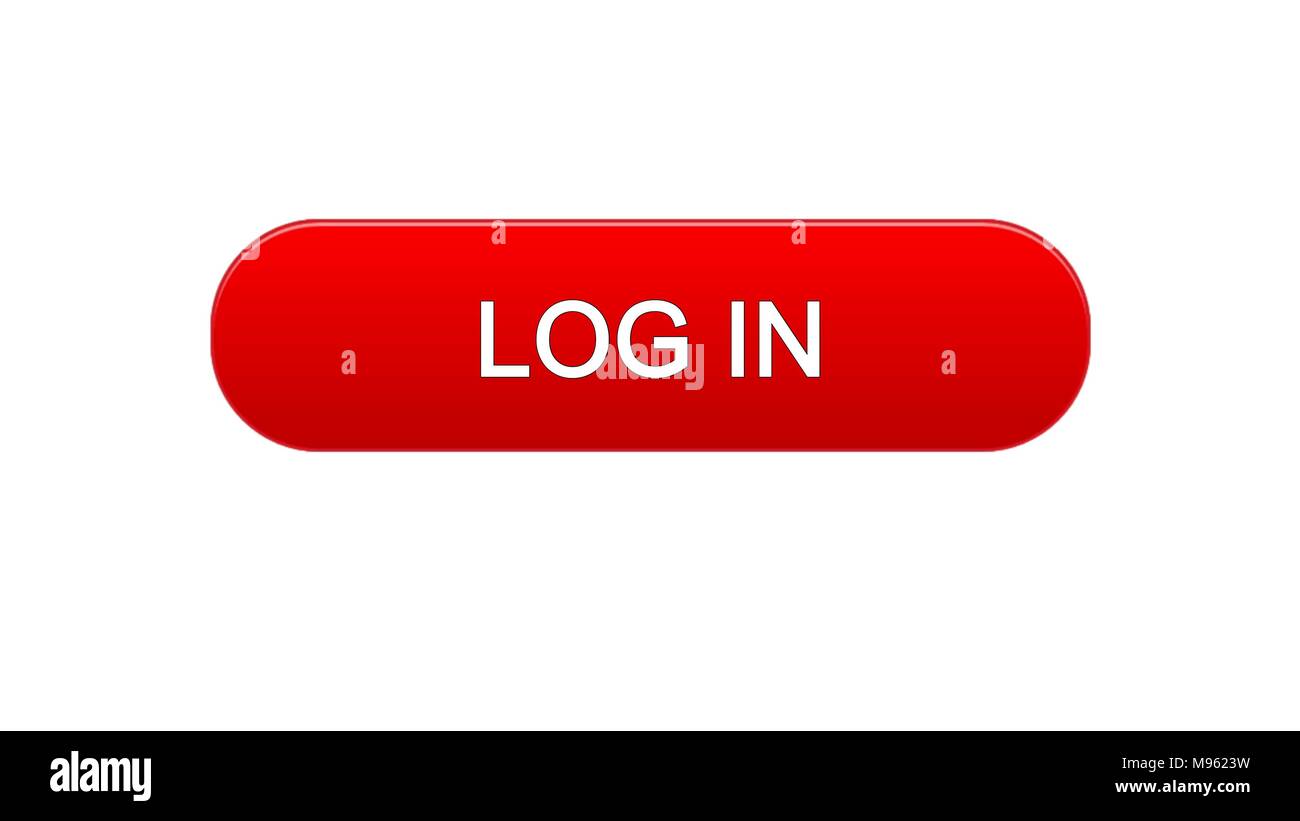 Log in web interface button red color, online application service, site design, stock footage ...