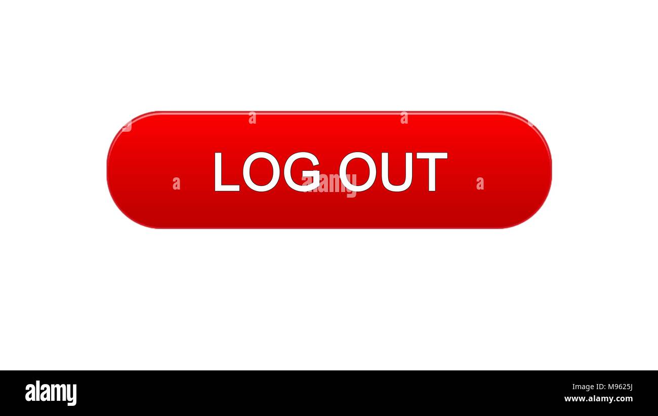 Log out web interface button red color, internet site design ...