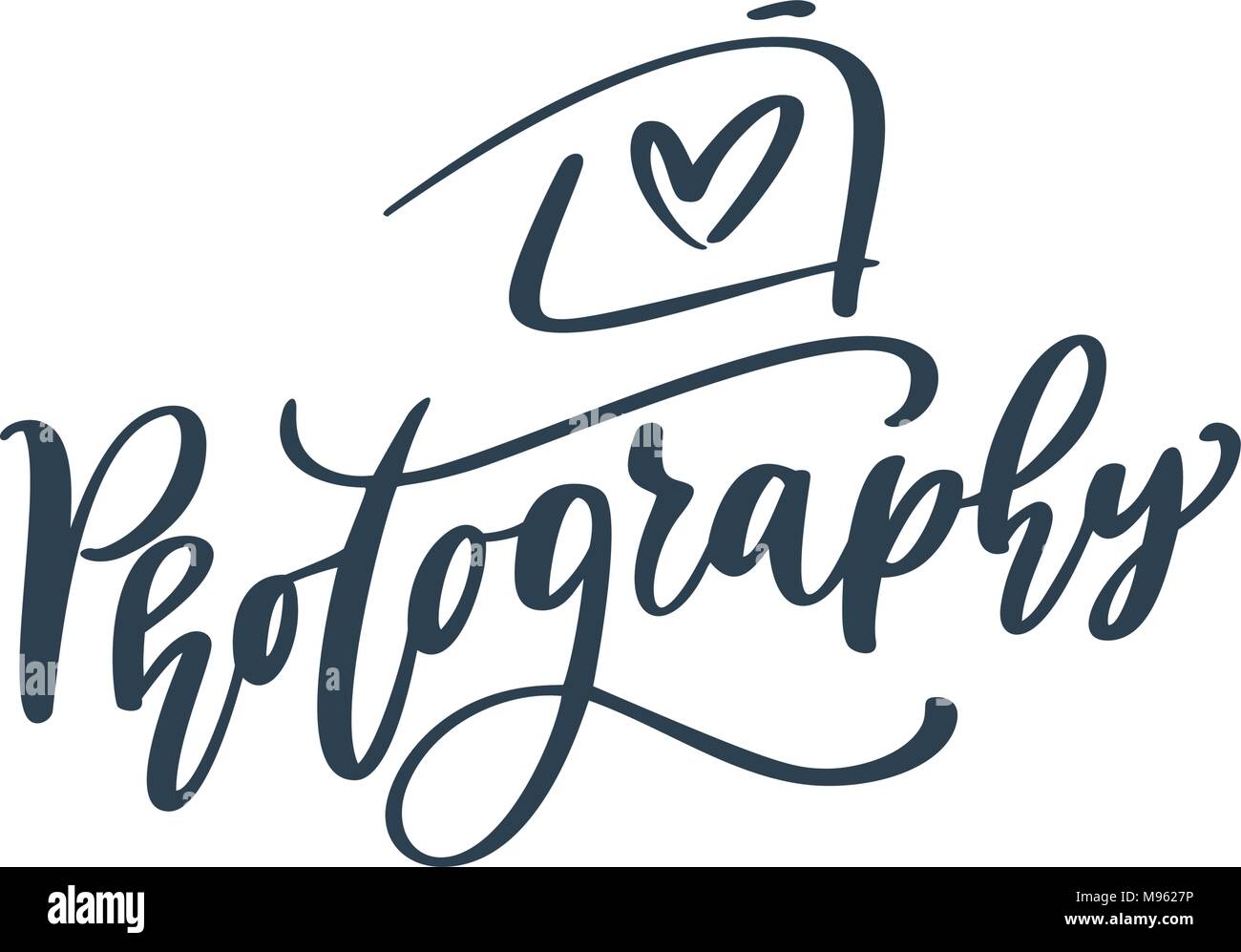 camera photography logo icon vector template calligraphic inscription ...