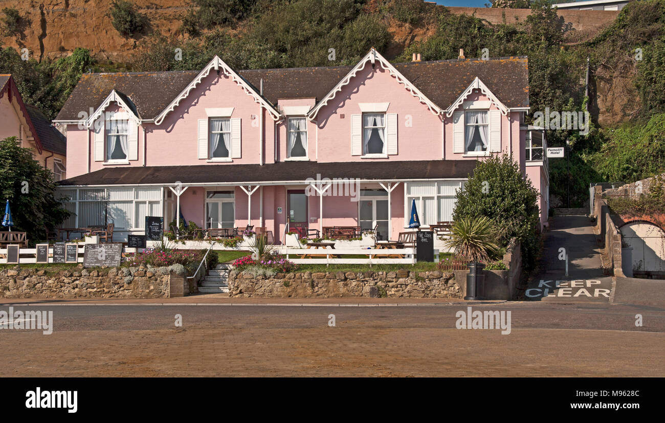 Shanklin, Isle of Wight, Pink Beach Hotel, By Front, Hampshire, England ...