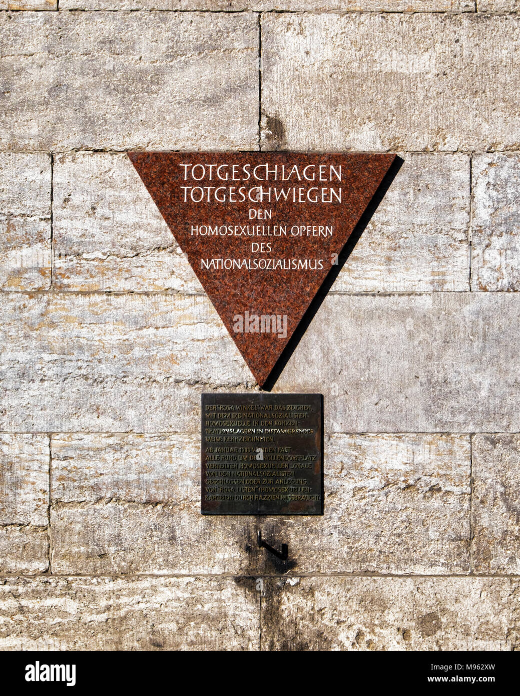 Berlin,Schöneberg,Nollendorfplatz.Pink Triangle memorial plaque at the ...