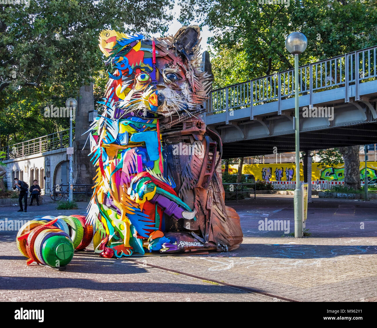 'Half Red Panda' by Bordalo Ill - nstallation sculpture from Recycled ...