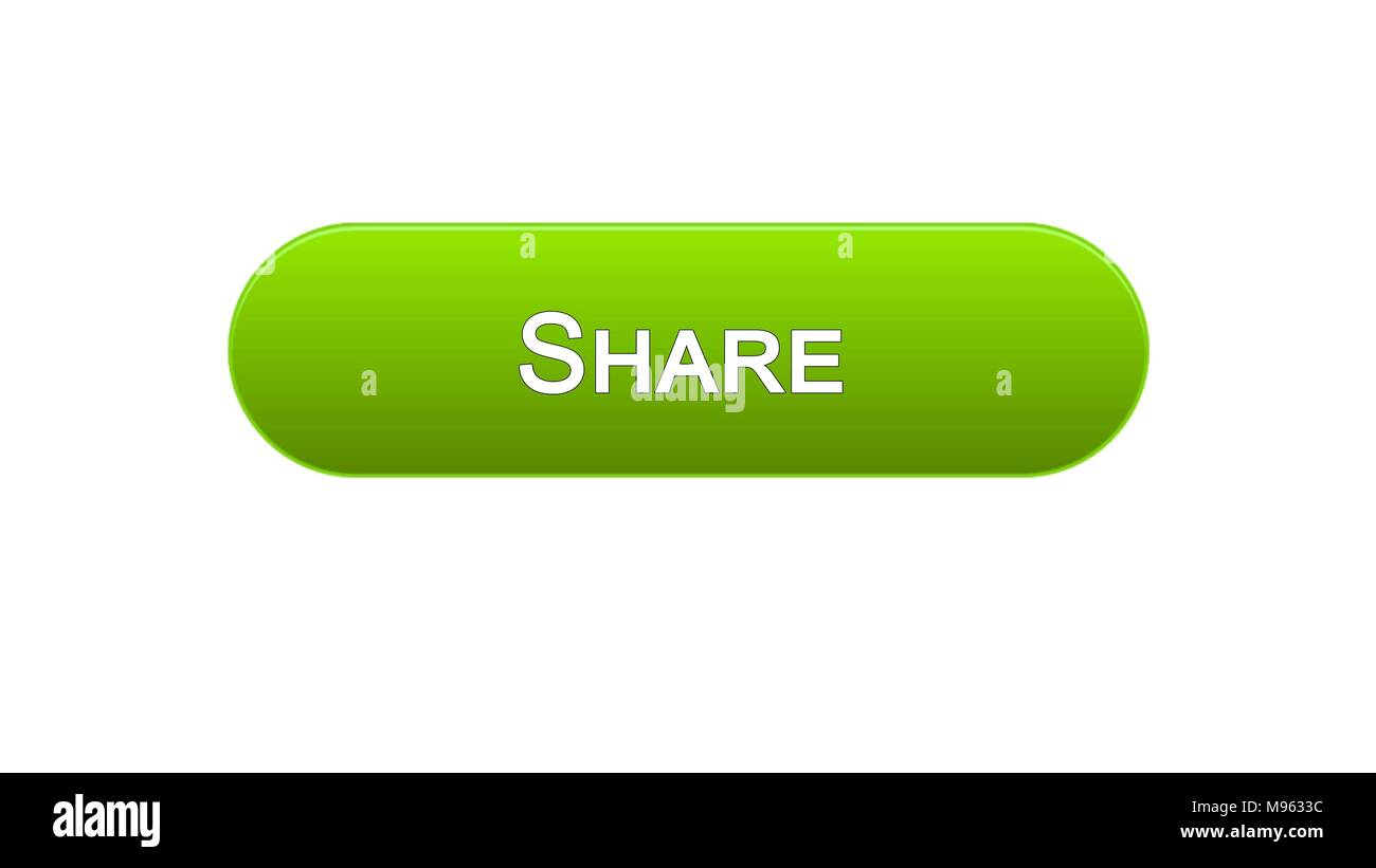 Share web interface button green color, social network, internet site ...