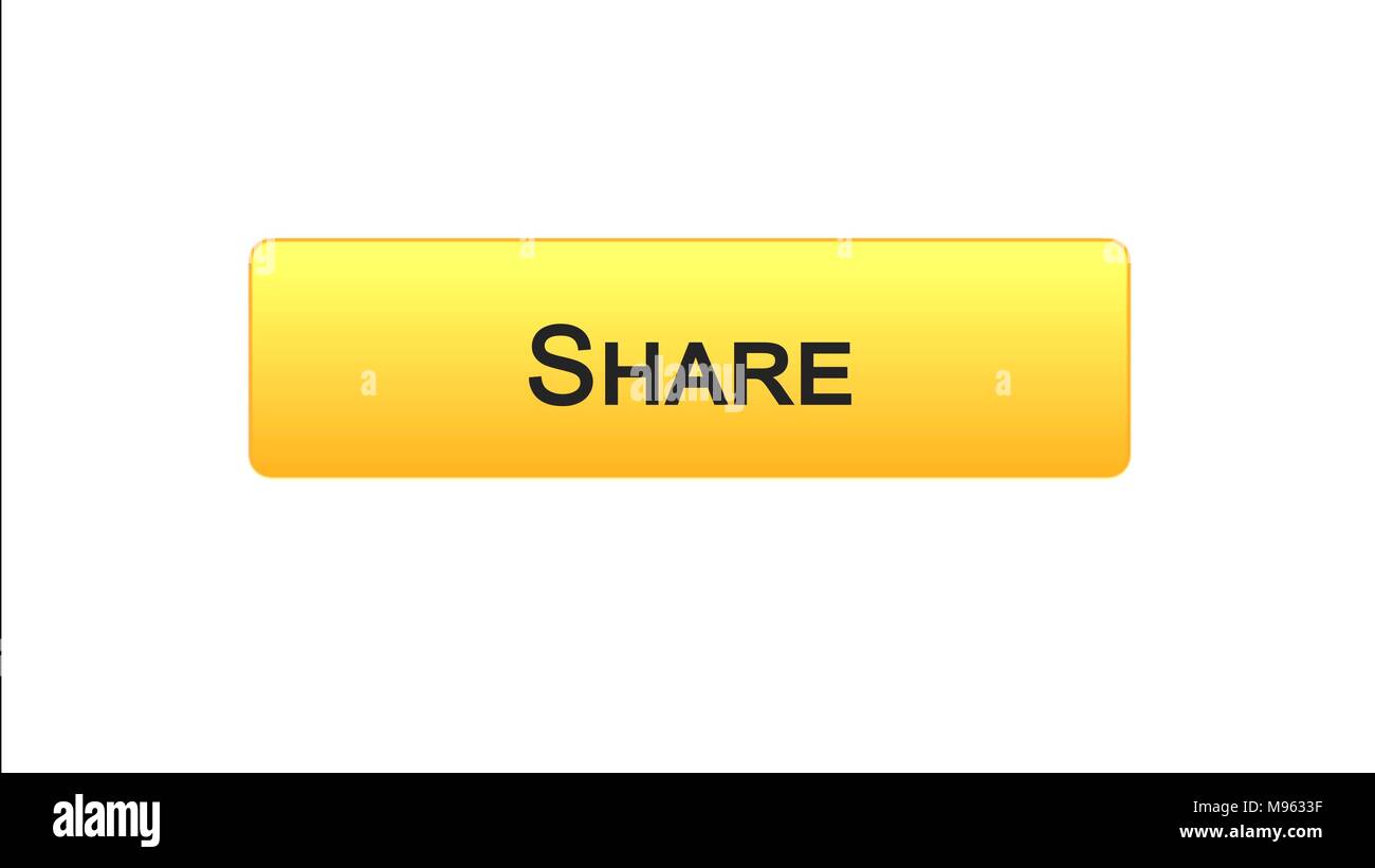 Share web interface button orange color, social network application, site design, stock footage ...