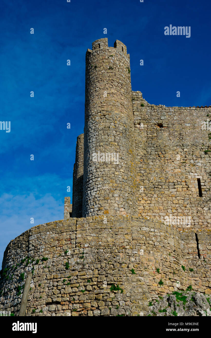 Obidos, Portugal. January 27, 2018. Medieval Castle of Obidos tower ...