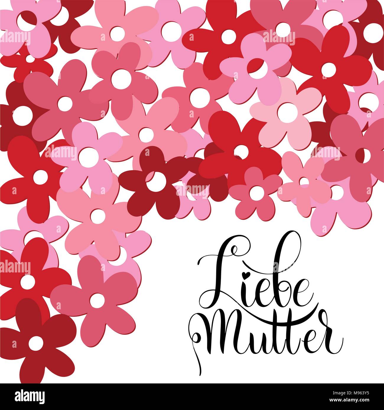 Happy mothers day german Stock Vector Images - Alamy