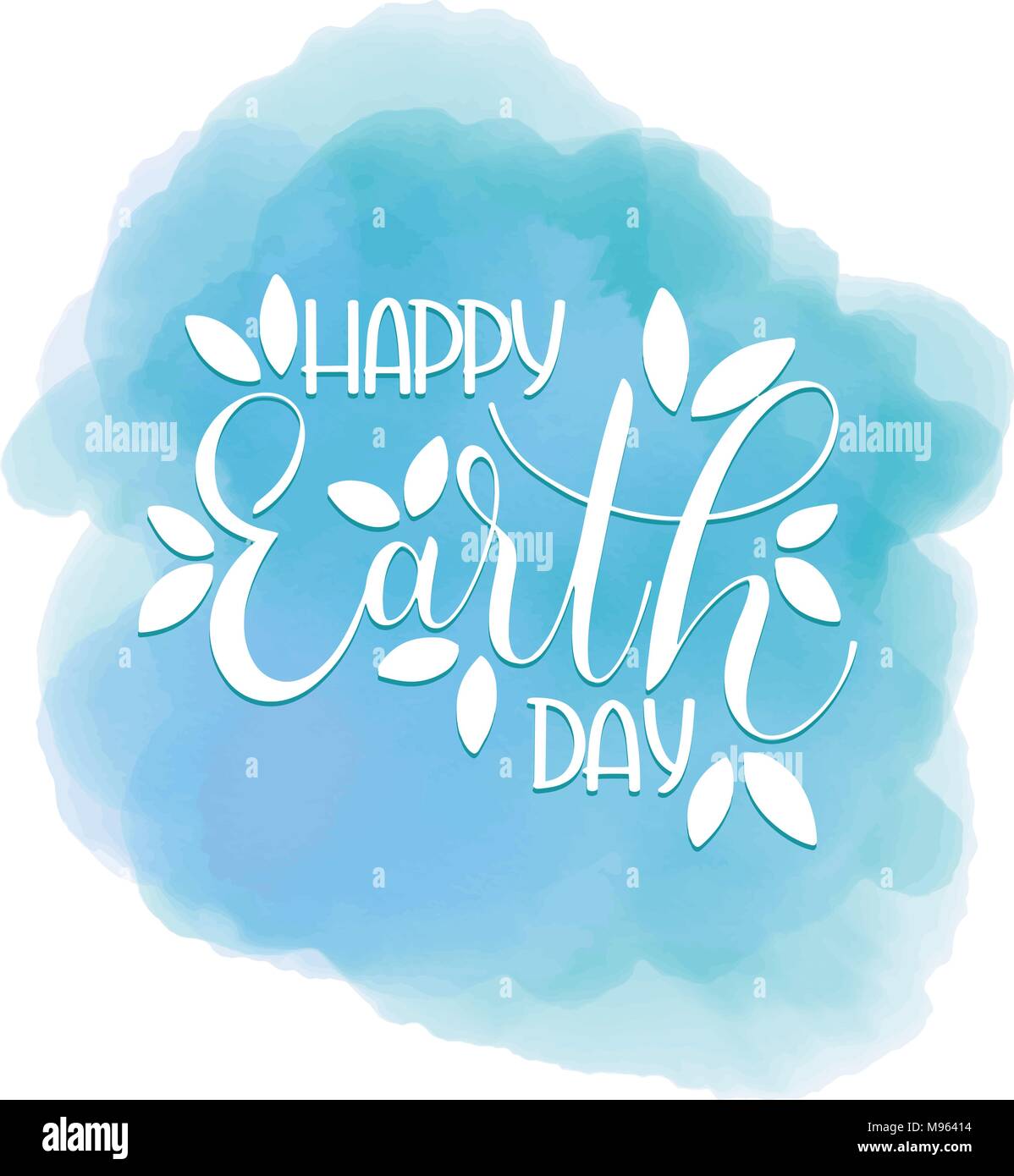 Happy Earth Day Lettering. Hand Drawn Text. Papercut Stock Vector Image ...