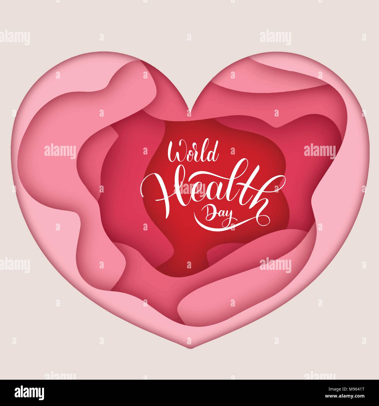 World Health Day Text. Hand Drawn Lettering. Typographical Dsign Stock ...