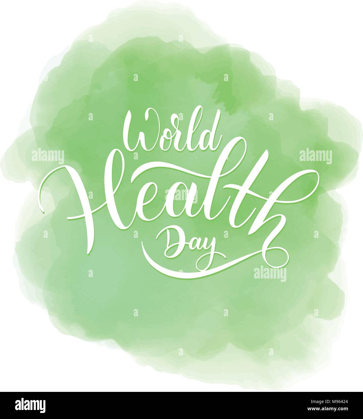 World Health Day Text. Hand Drawn Lettering. Typographical Dsign Stock ...