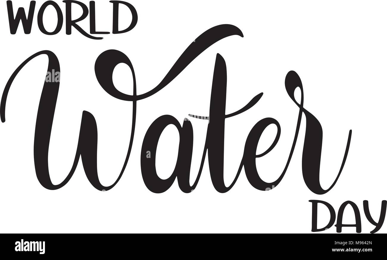 World water Day lettering. Save the water Stock Vector Image & Art - Alamy