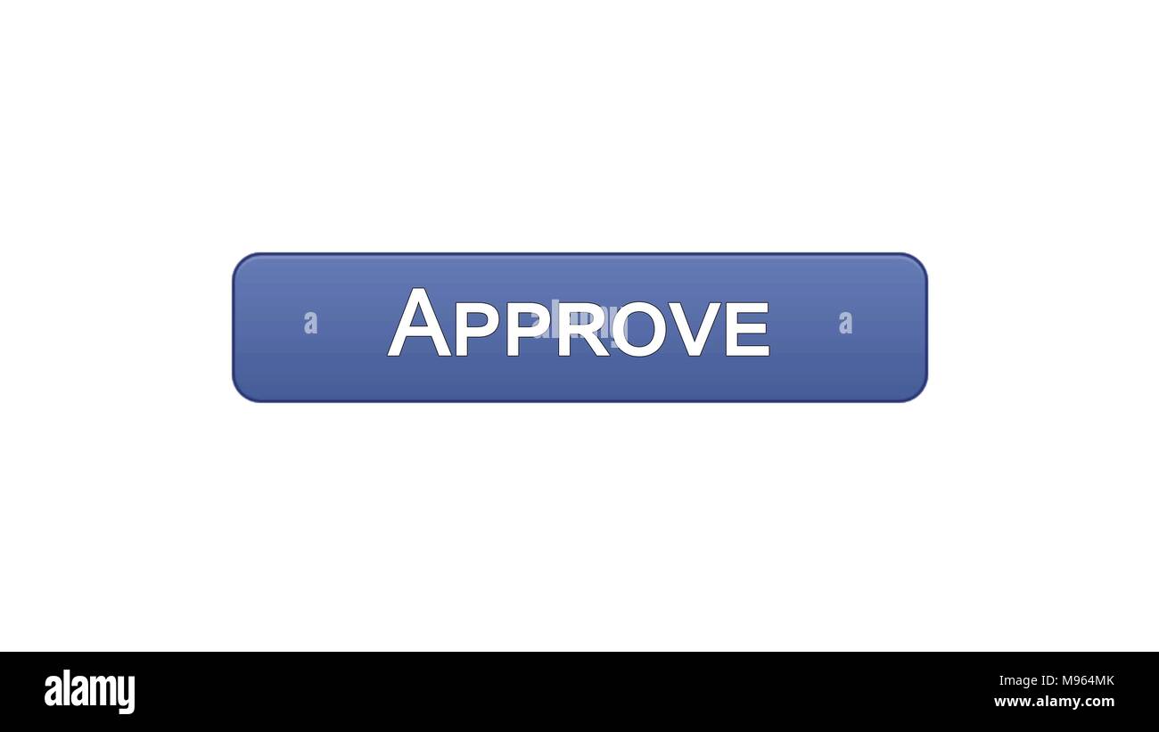 Approve Web Interface Button Violet Color Accepted Application