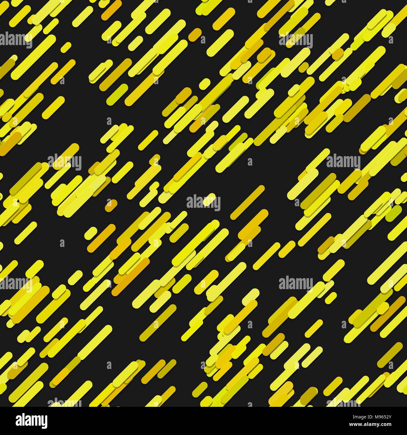 Seamless rounded diagonal stripe pattern background - vector illustration from yellow lines with ...