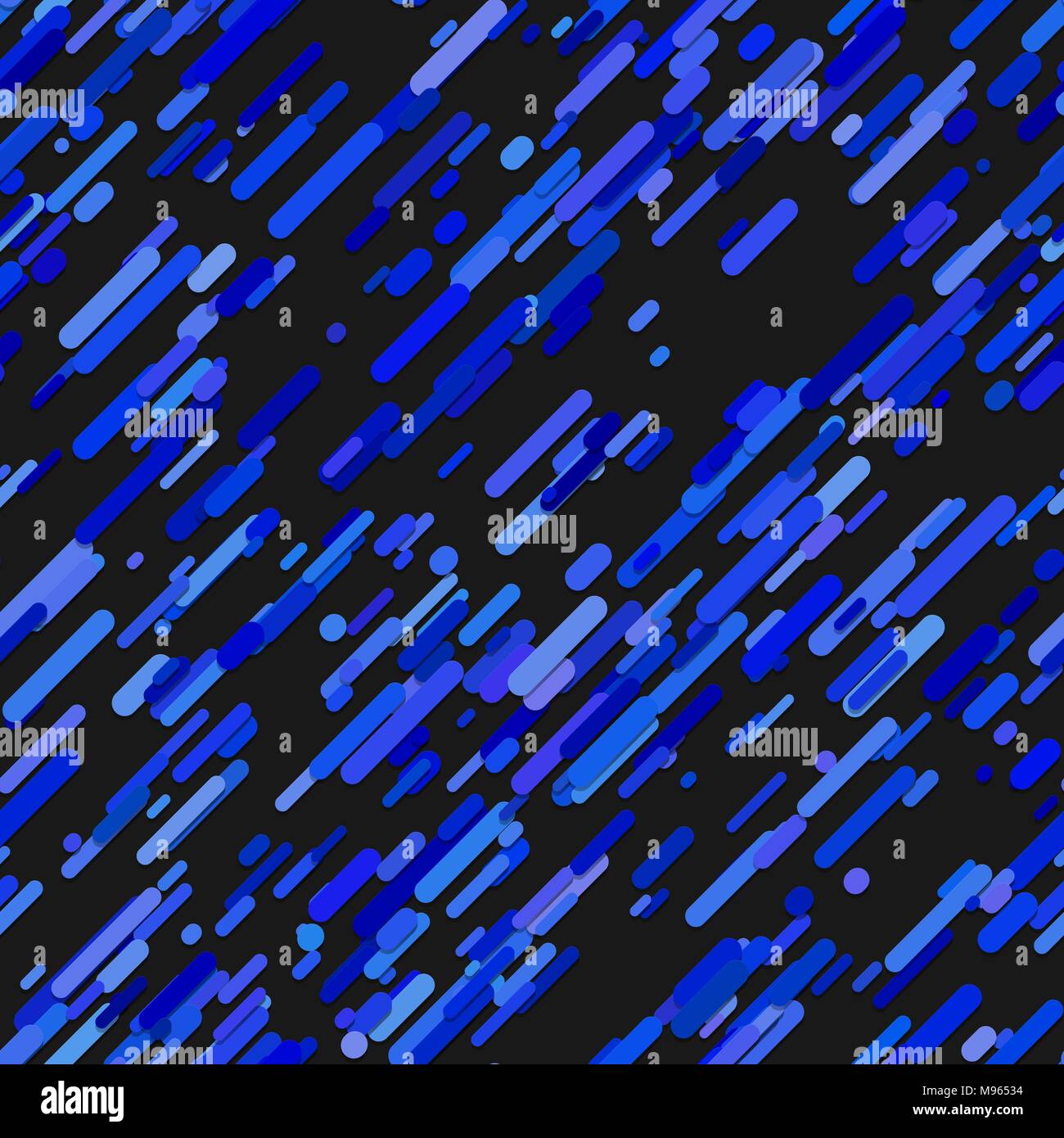 Geometrical diagonal rounded stripe background pattern - vector illustration from blue stripes ...