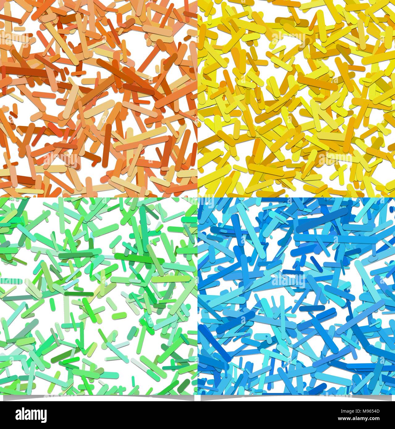 Seamless modern chaotic rotated stripe background pattern set - trendy ...
