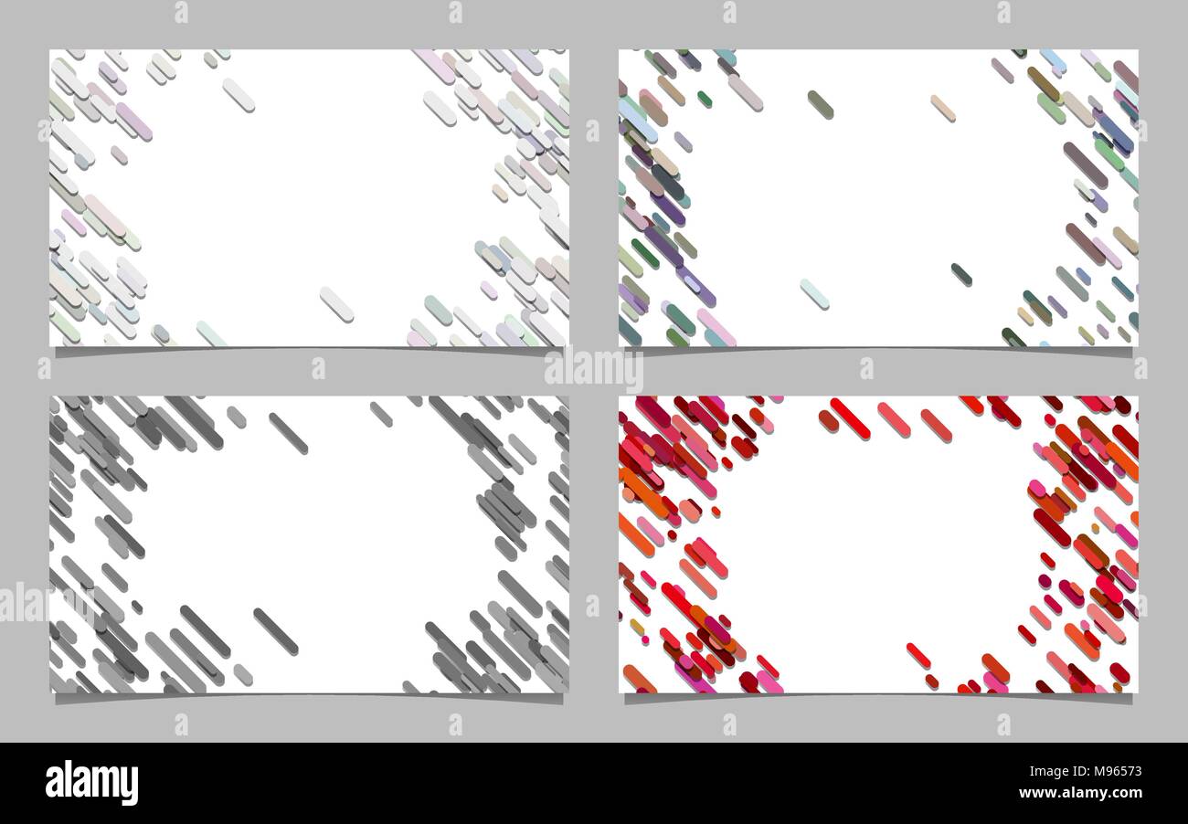 Color abstract business card background set with diagonal stripes Stock ...