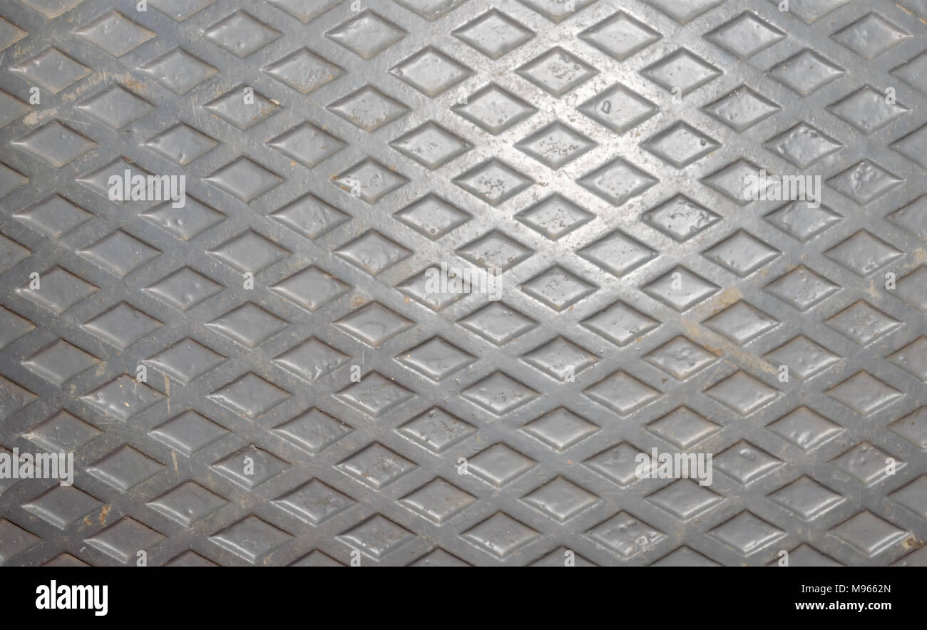 Cast diamond embossed plate Stock Photo - Alamy