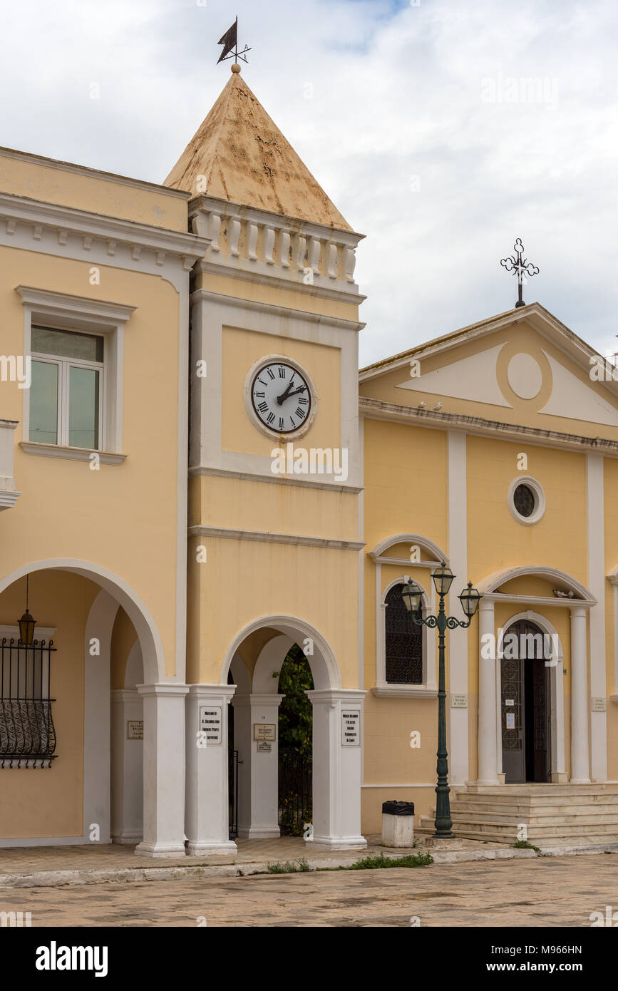 ZAKYNTHOS, GREECE - September 29, 2017: Building of Museum of Dionysius ...