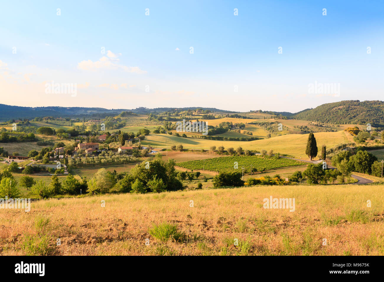 Tuscany hills landscape, Italy. Rural italian panorama Stock Photo - Alamy