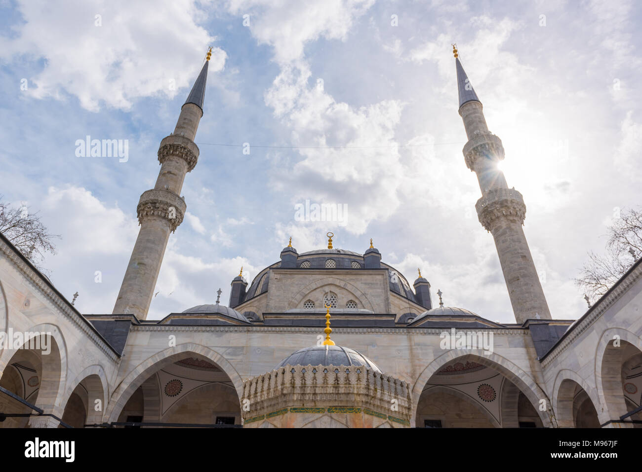 Exterior view of Valide-i Cedid Mosque located in Uskudar,Istanbul ...