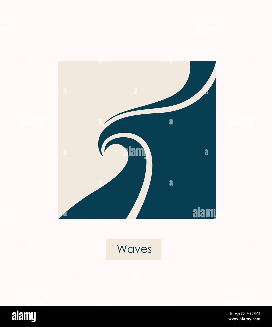 Water Wave Logo abstract design. Cosmetics Surf Sport Logotype concept ...
