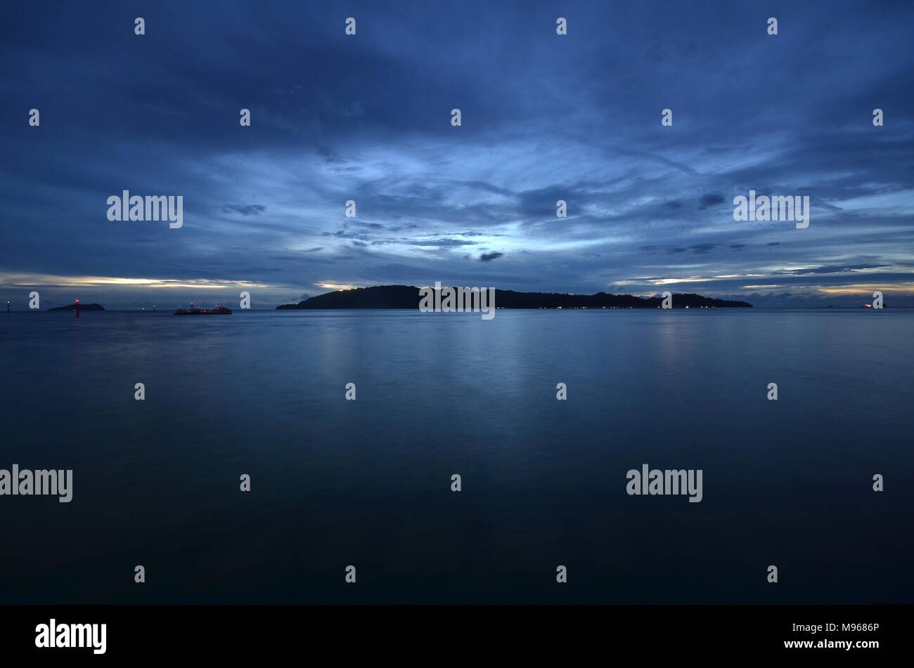 Sunset view in Kota Kinabalu, Sabah, Malaysia Stock Photo - Alamy