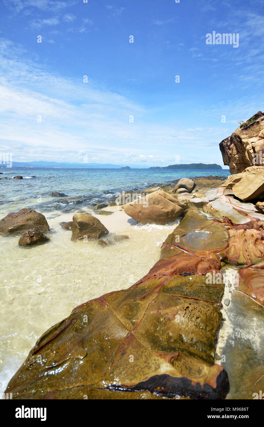 Beautiful sea view at Sapi island in Sabah Stock Photo - Alamy