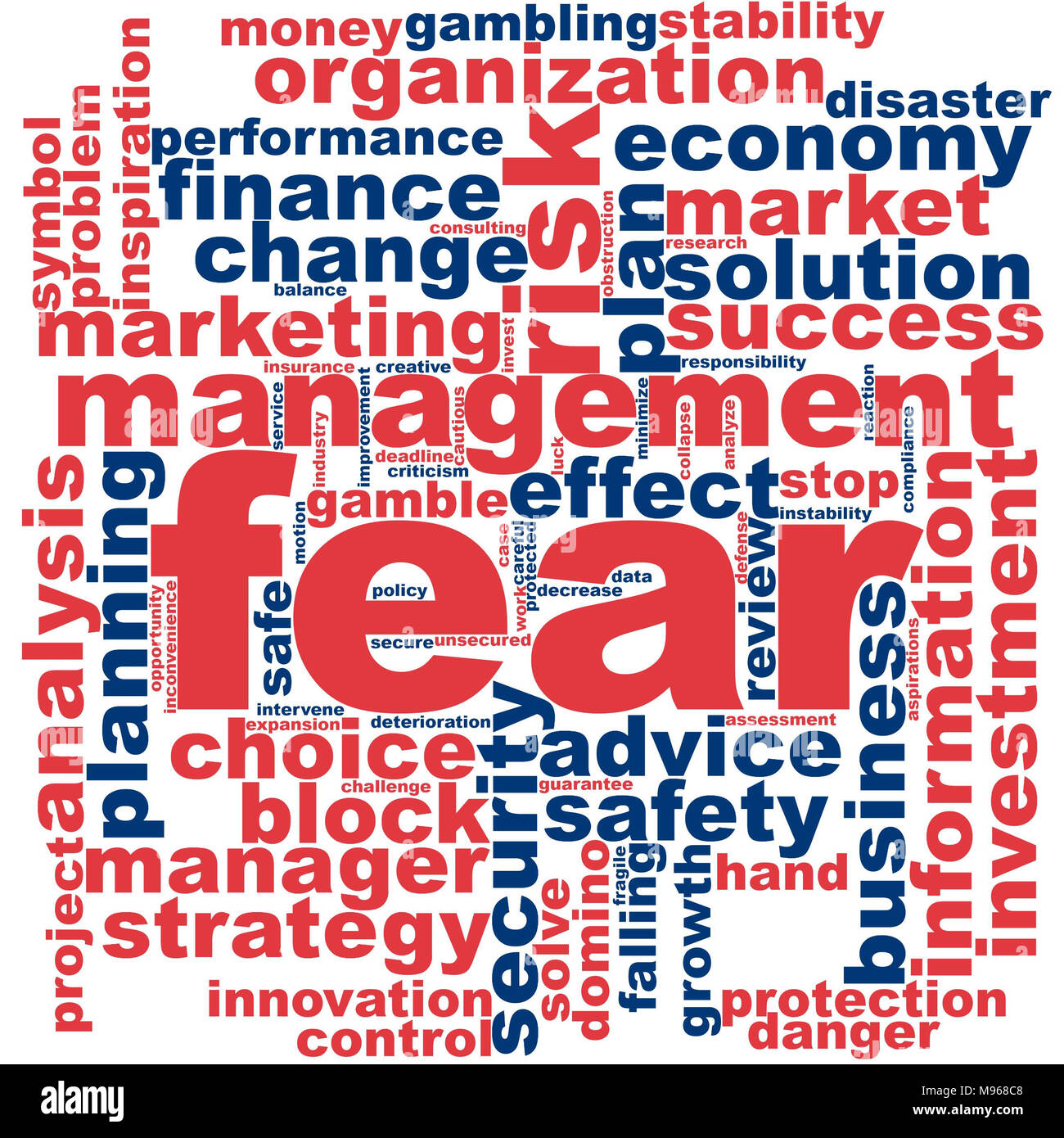 Fear word cloud concept afraid hi-res stock photography and images - Alamy
