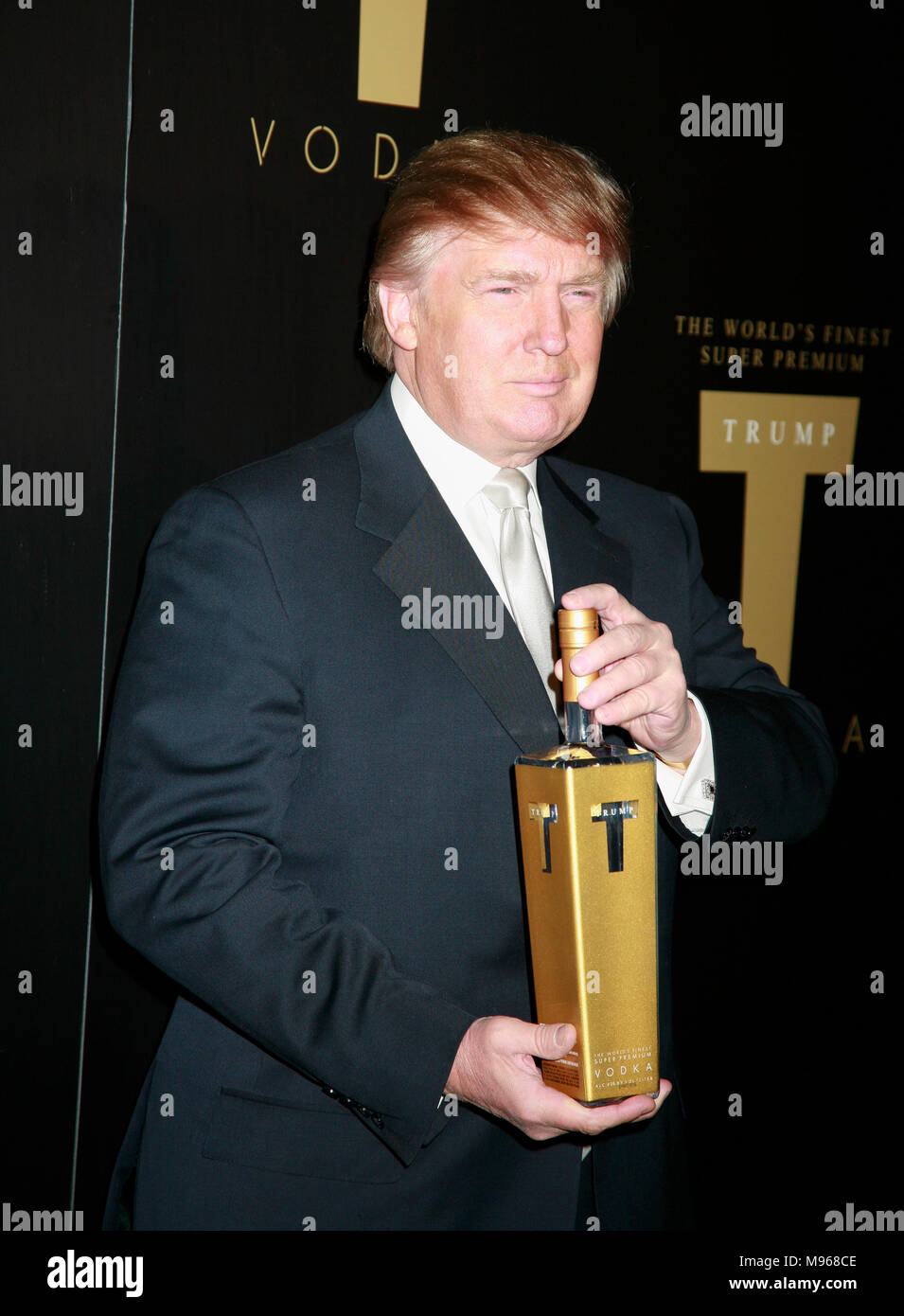 Donald Trump arrives at the Trump Vodka party at Les Deux night club in ...