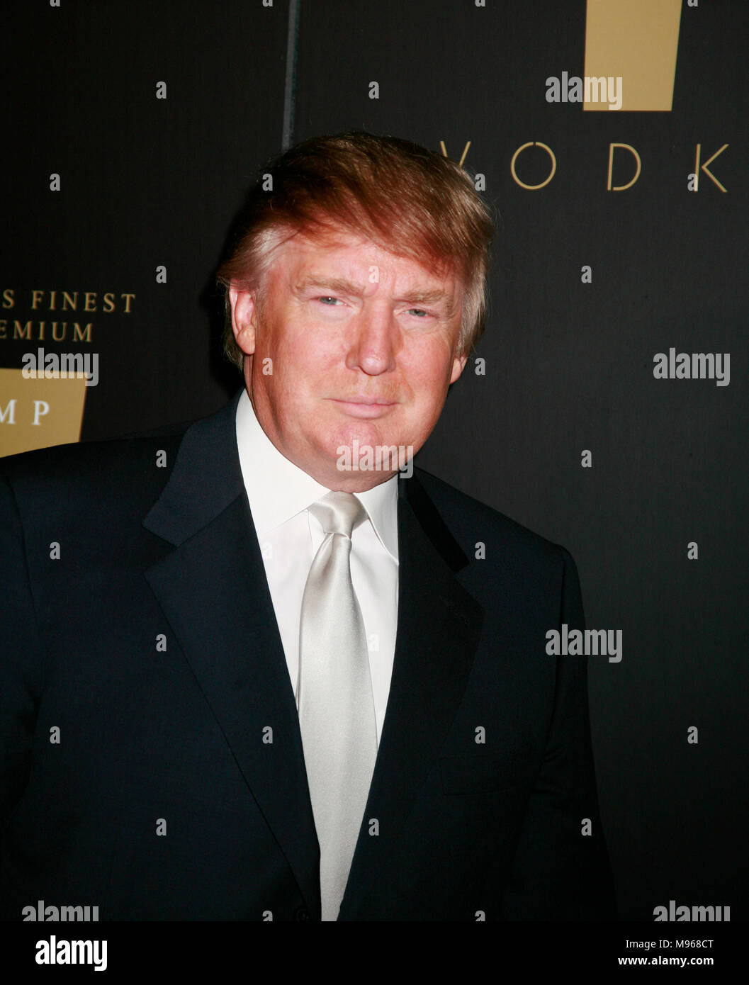 Donald Trump arrives at the Trump Vodka party at Les Deux night club in ...