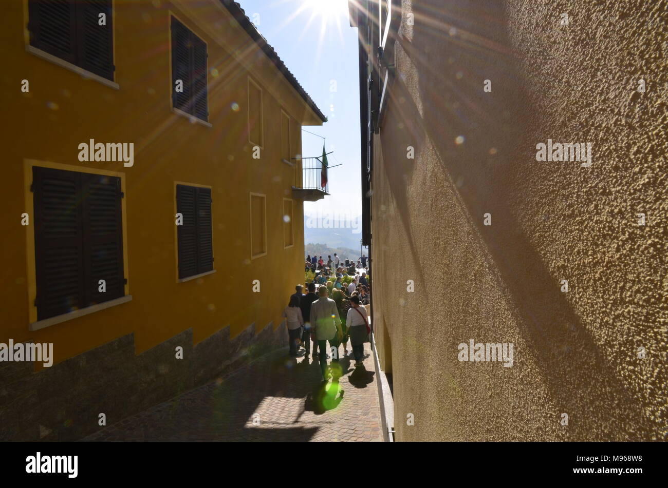 The streets of Calosso, Piedmont, Italy. Photo of October 15th 2017 ...