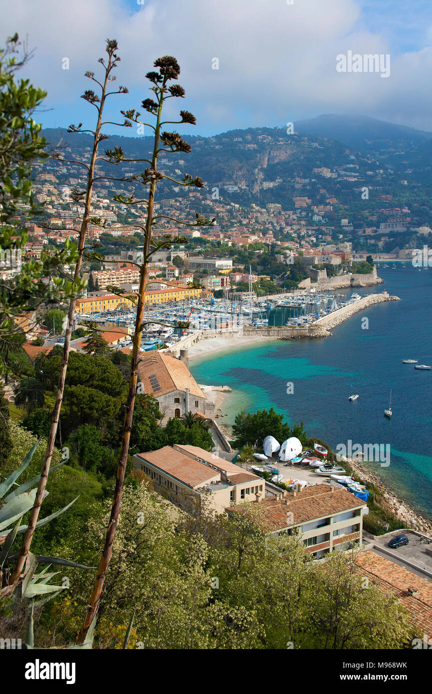 The village Villefranche-sur-Mer, South France, Var, Cote Azur, France ...
