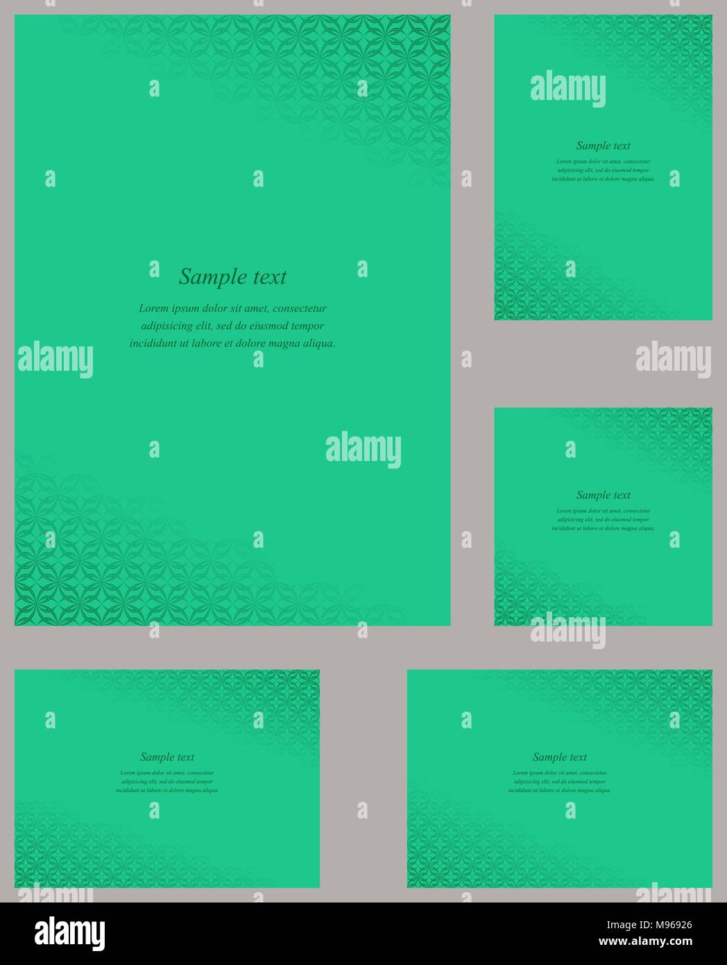 Turquoise page corner design template set Stock Vector Image & Art - Alamy