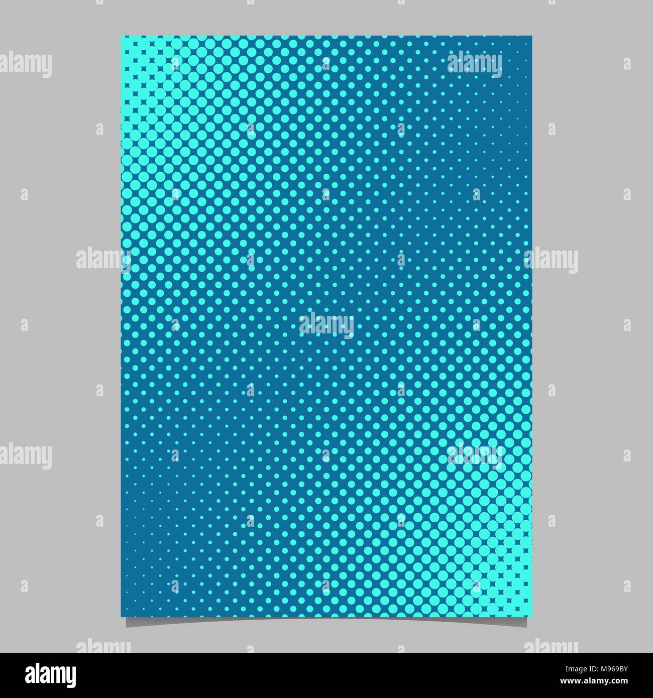 Light blue halftone dot pattern page template - vector brochure ...