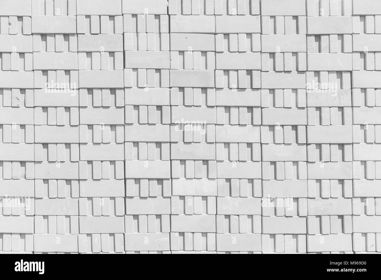 Concrete block pattern white background Stock Photo - Alamy