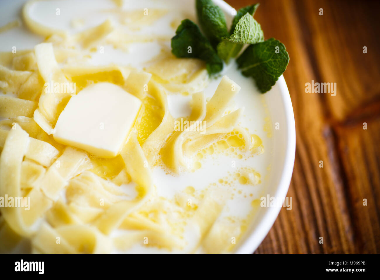 Milk sweet soup homemade noodles hi-res stock photography and images ...