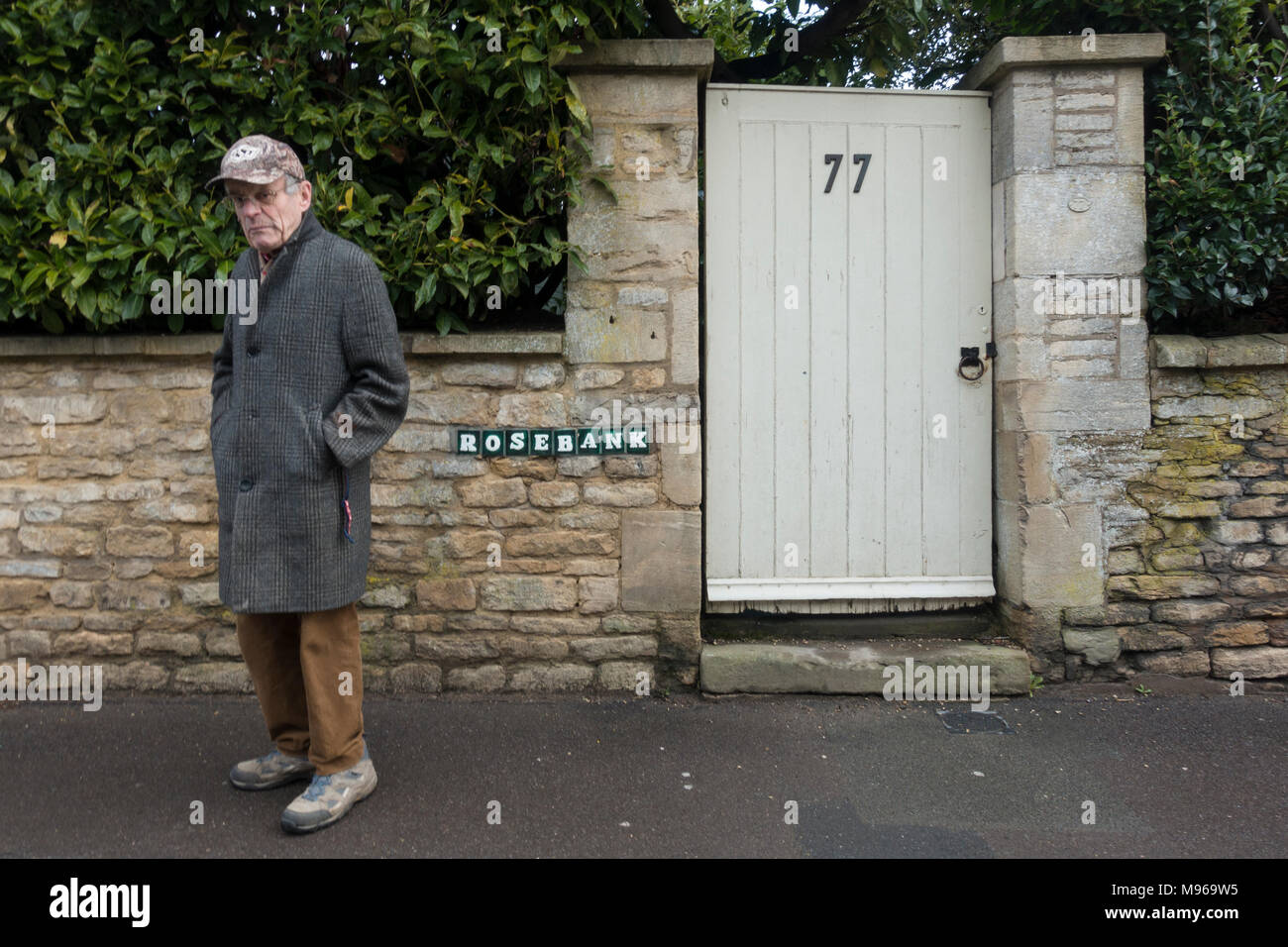 Old Man standing Stock Photo - Alamy