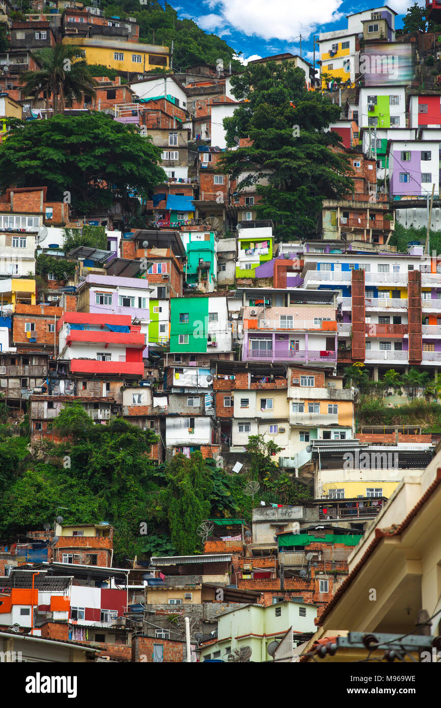 Rio de Janeiro downtown and favela. Brazil Stock Photo - Alamy