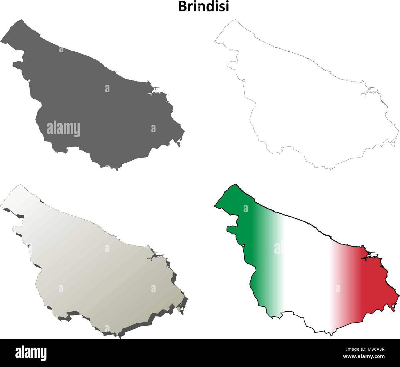 Brindisi province map Stock Vector Images - Alamy