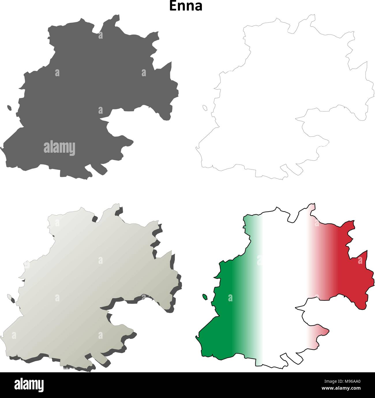 Map of enna Stock Vector Images - Alamy