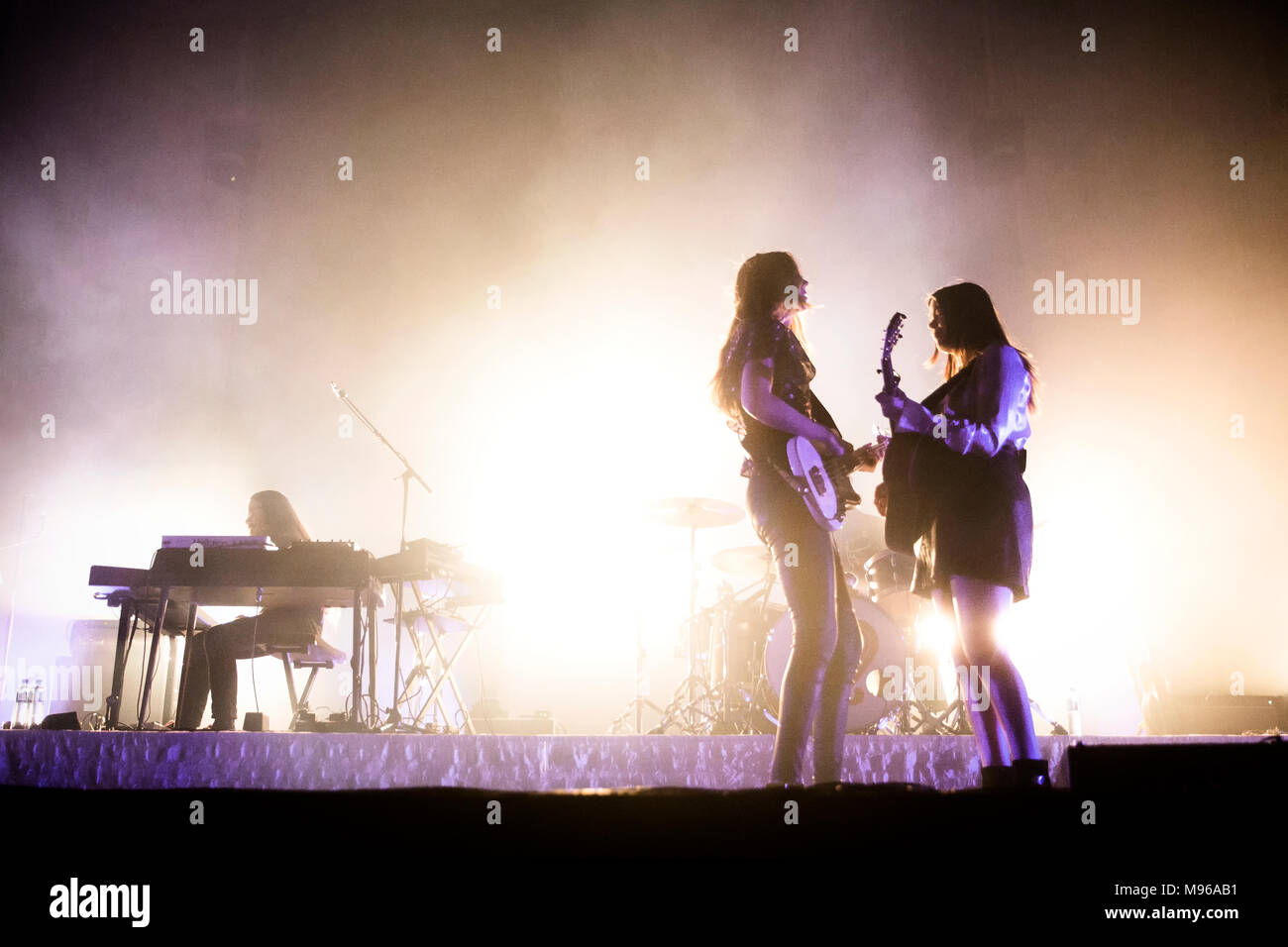 Norway, Oslo - March 13, 2018. The Swedish indie folk duo First Aid Kit ...