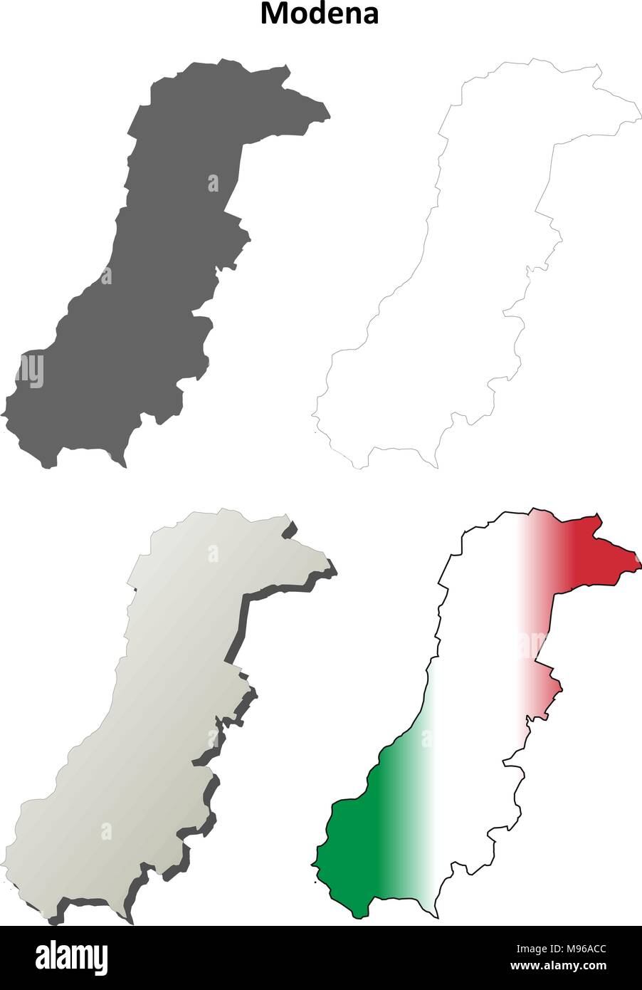 Map of modena hi-res stock photography and images - Alamy