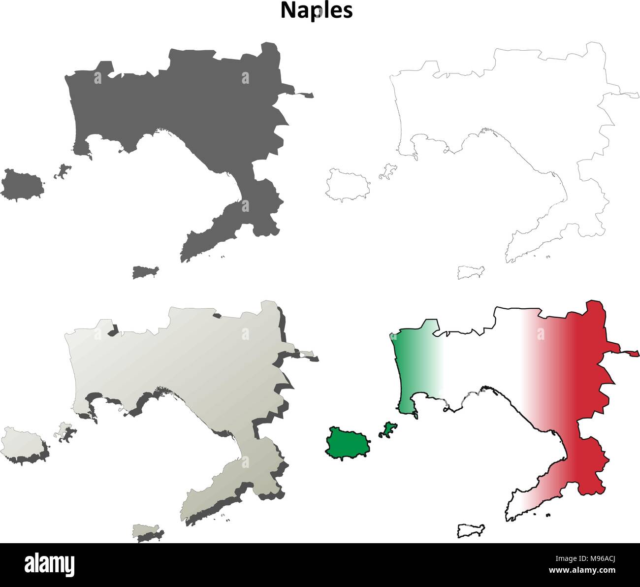 Map of naples hi-res stock photography and images - Alamy
