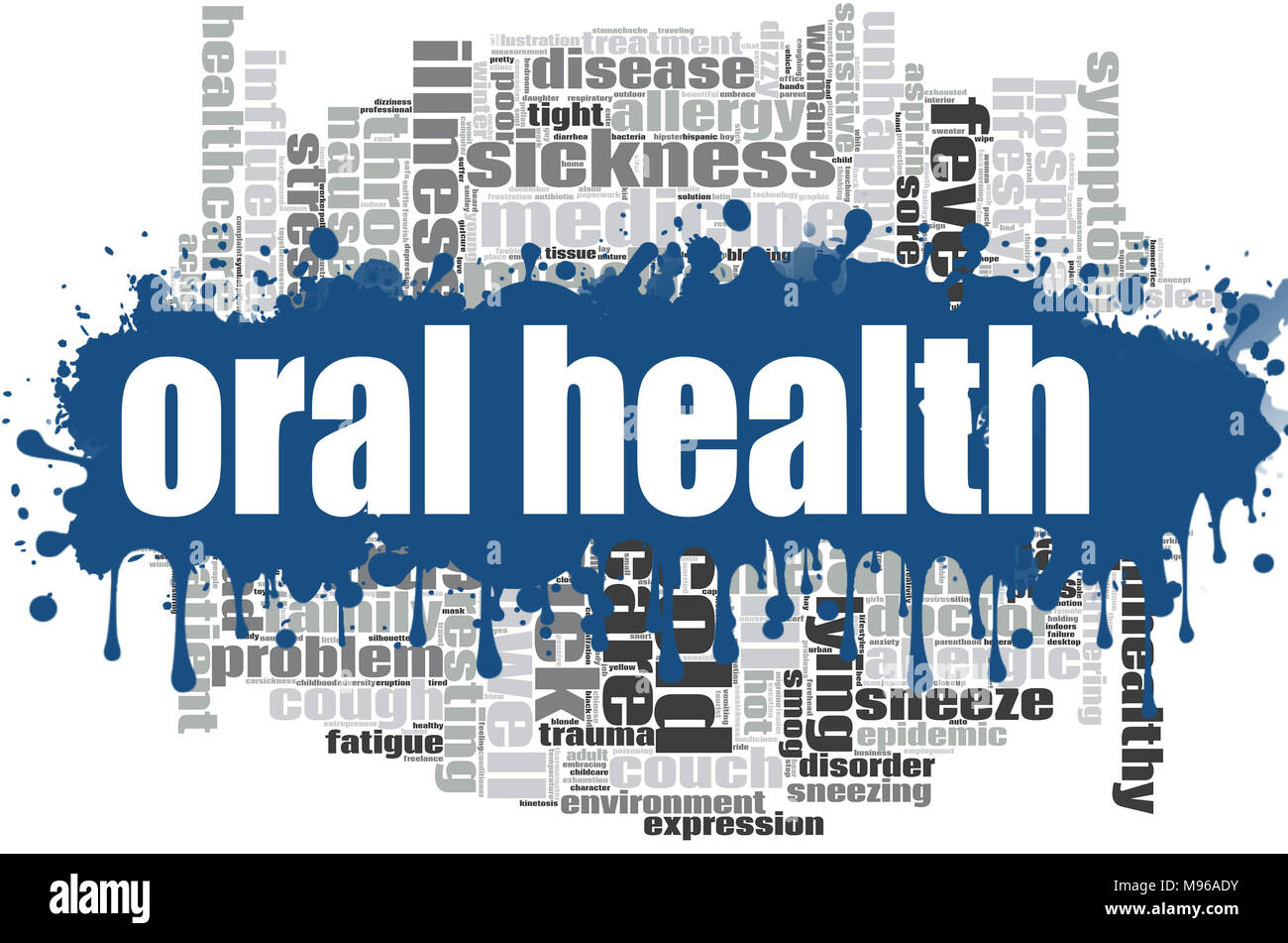 Oral health word cloud design. Creative illustration of idea word ...