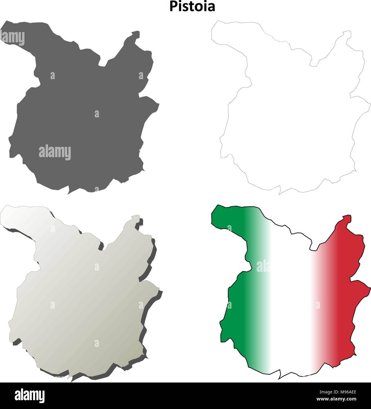 Pistoia map Stock Vector Images - Alamy